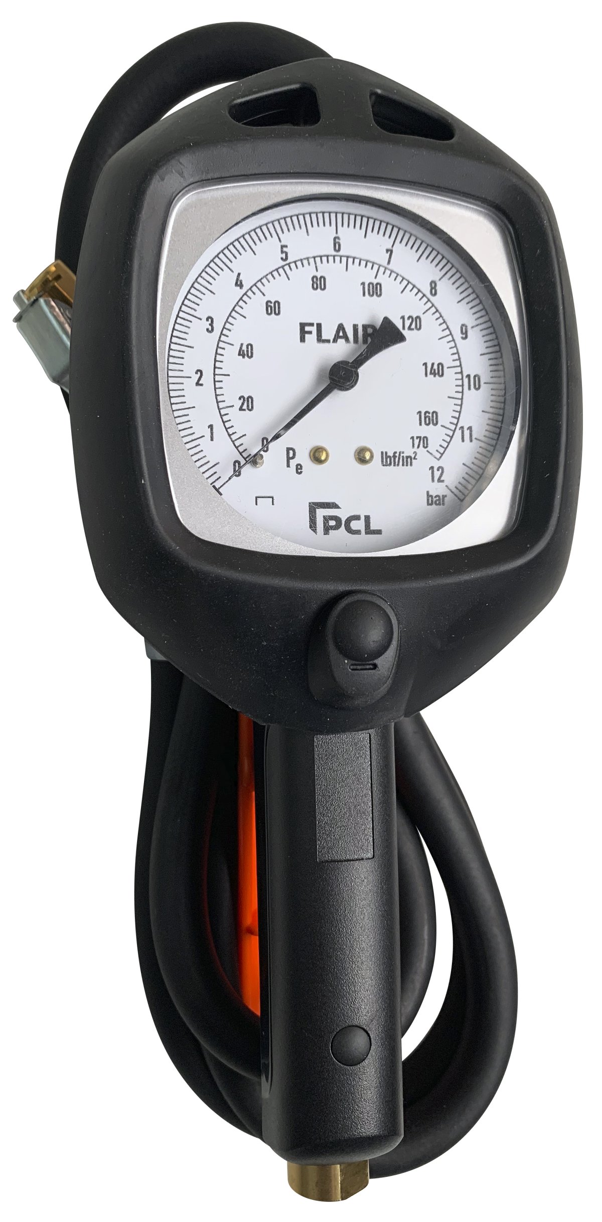 PCL Dæktryksmåler 12Bar/1,8m.slange - Luftværktøj, Slanger, Koblinger ...